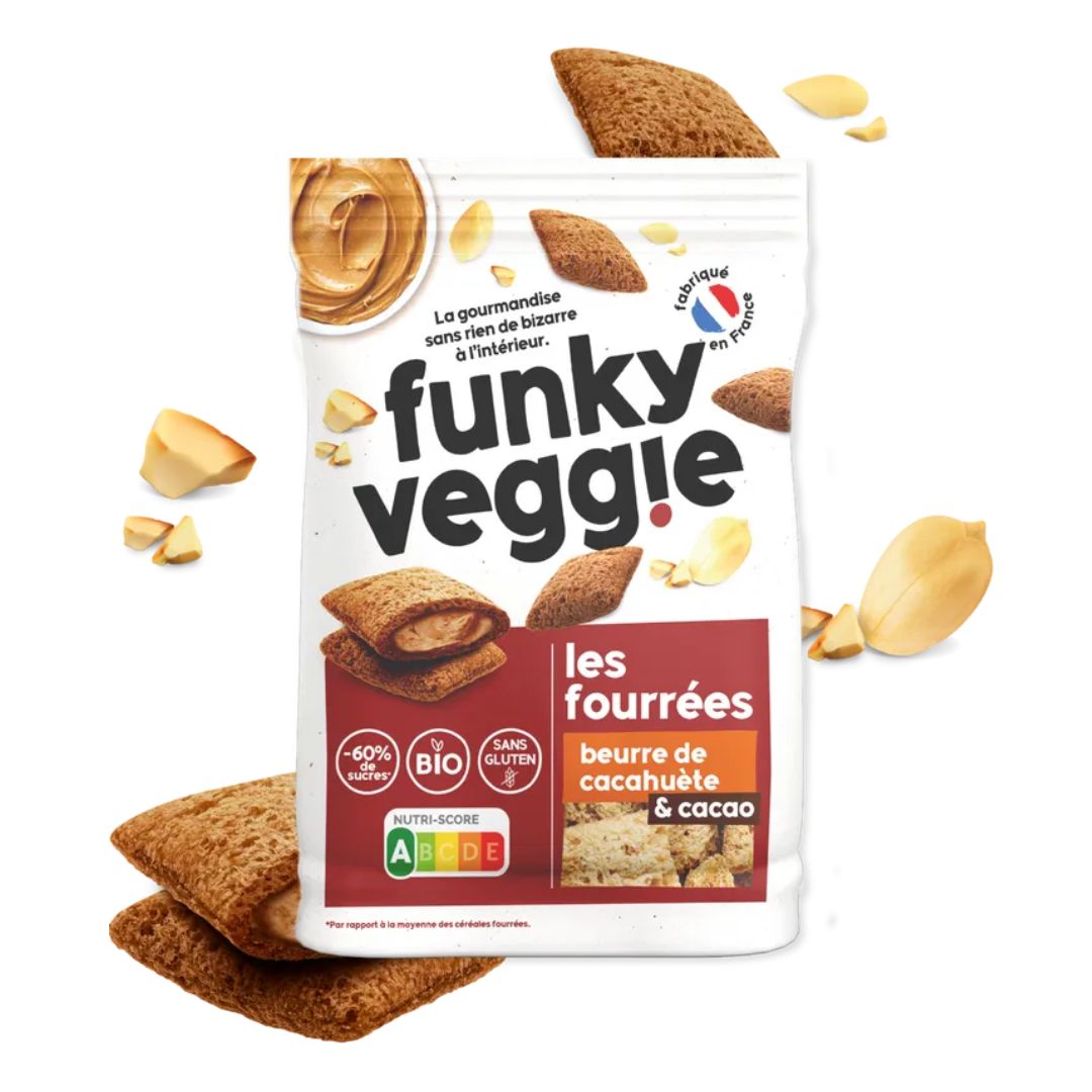 Fourrés Funky Veggie chocolat-Cacahuète bio (250g) sans gluten ...