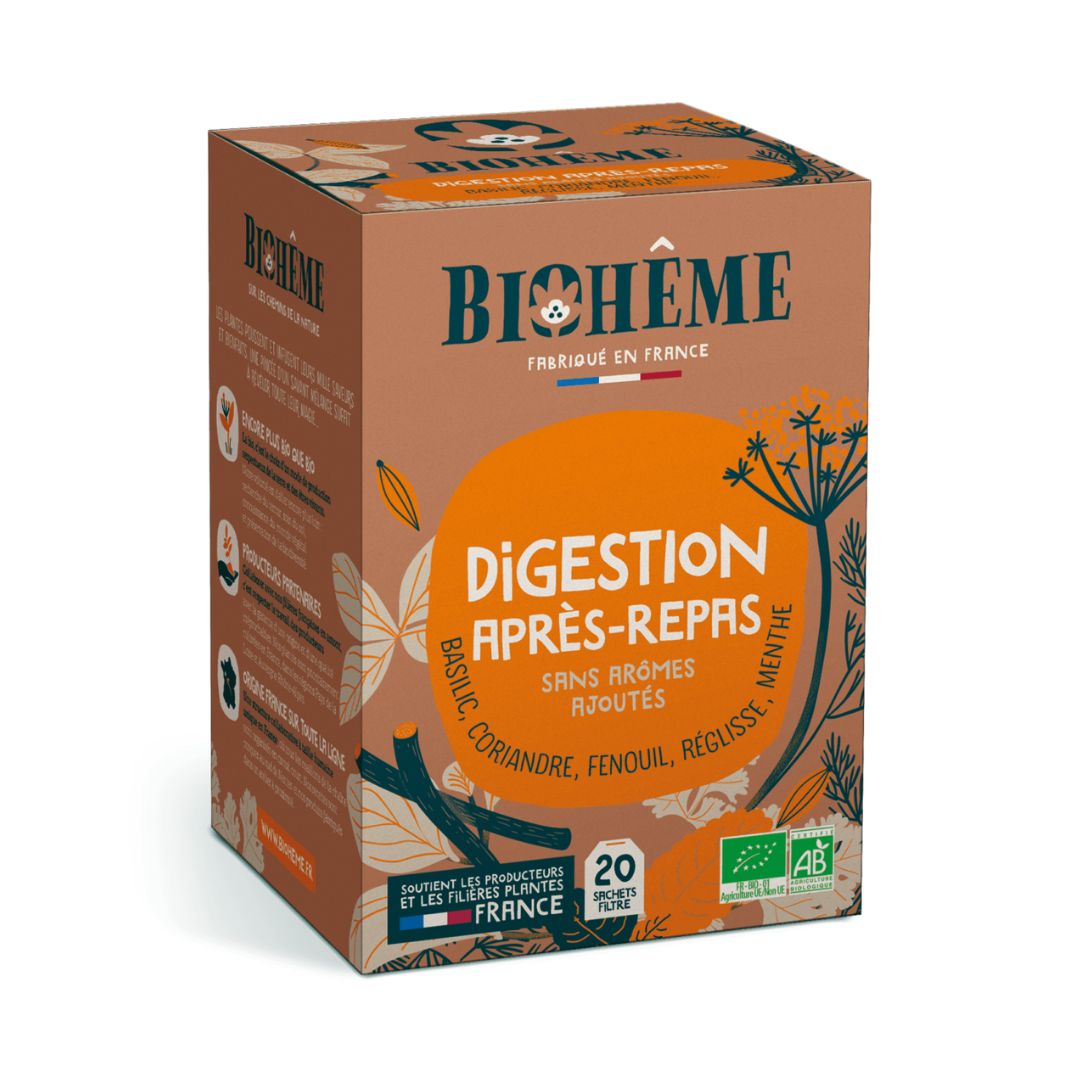 Tisane Digestion après-repas (20 sachets) Biohême - Homeostasia Shop